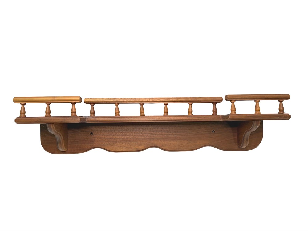 North East Ohio Auctions - Spindle Rail Solid Wood Wall Shelf