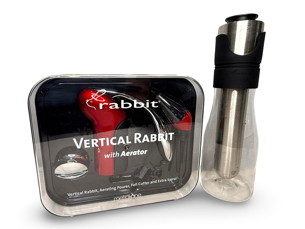 North East Ohio Auctions - Vertical Rabbit Wine Opener and Chilling Carafe