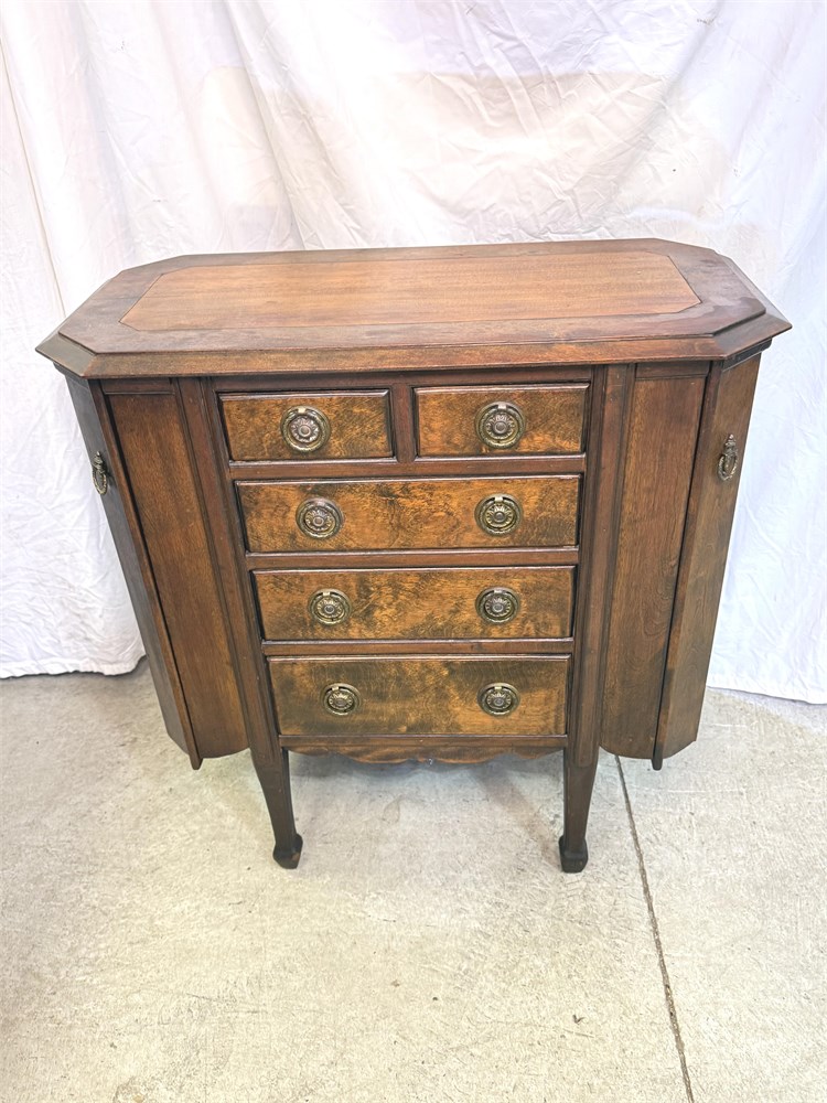 Northeast Ohio Estate Sale Online Auctions - Antique Walnut Burl Wood ...